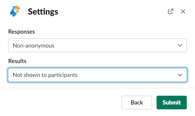 Response Anonymity Settings