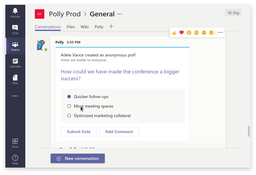 Polls and Surveys for Microsoft Teams | Polly