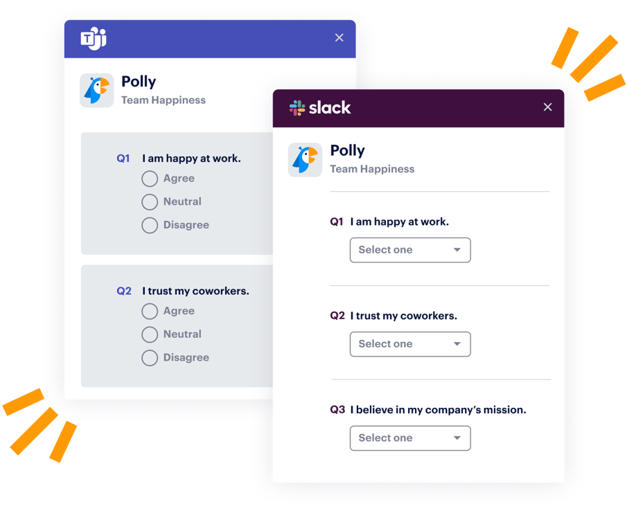 Ditch the survey and use Polly.