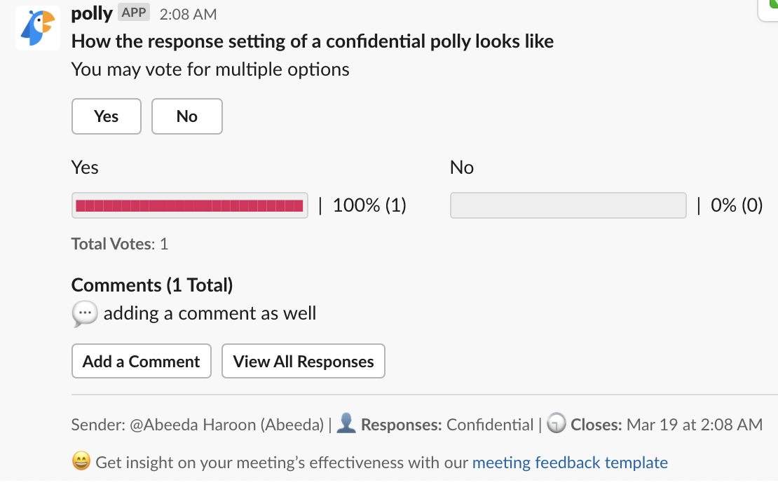 Response Anonymity Settings