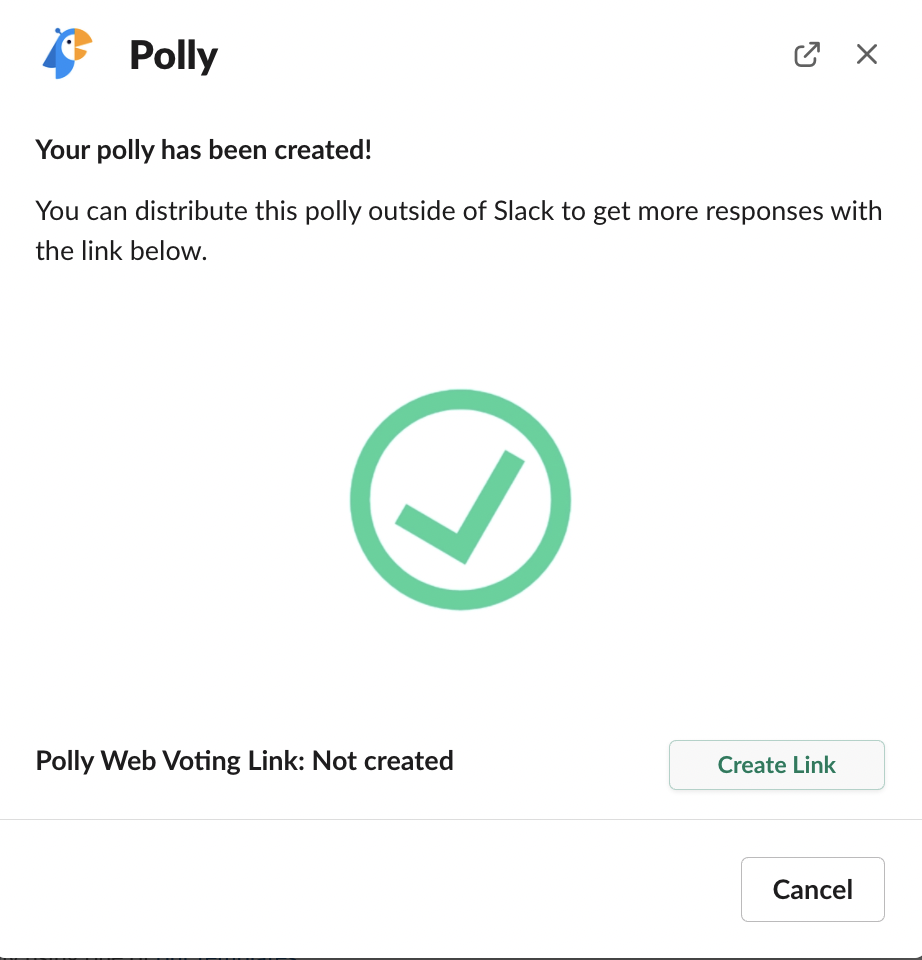 Polly Link Sharing and Web Voting