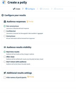 Available Settings with Polly