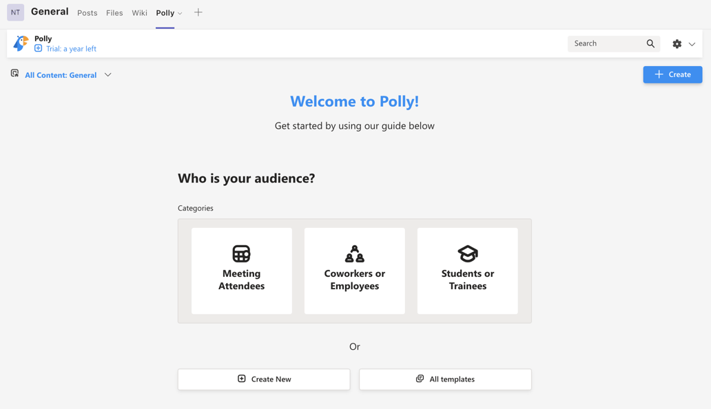 Installing Polly in Teams