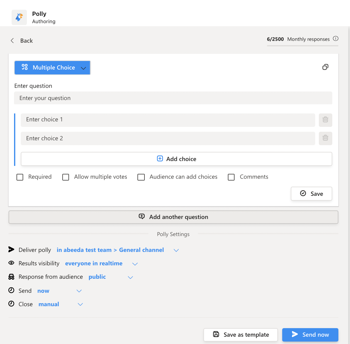 Creating Pollys in Teams