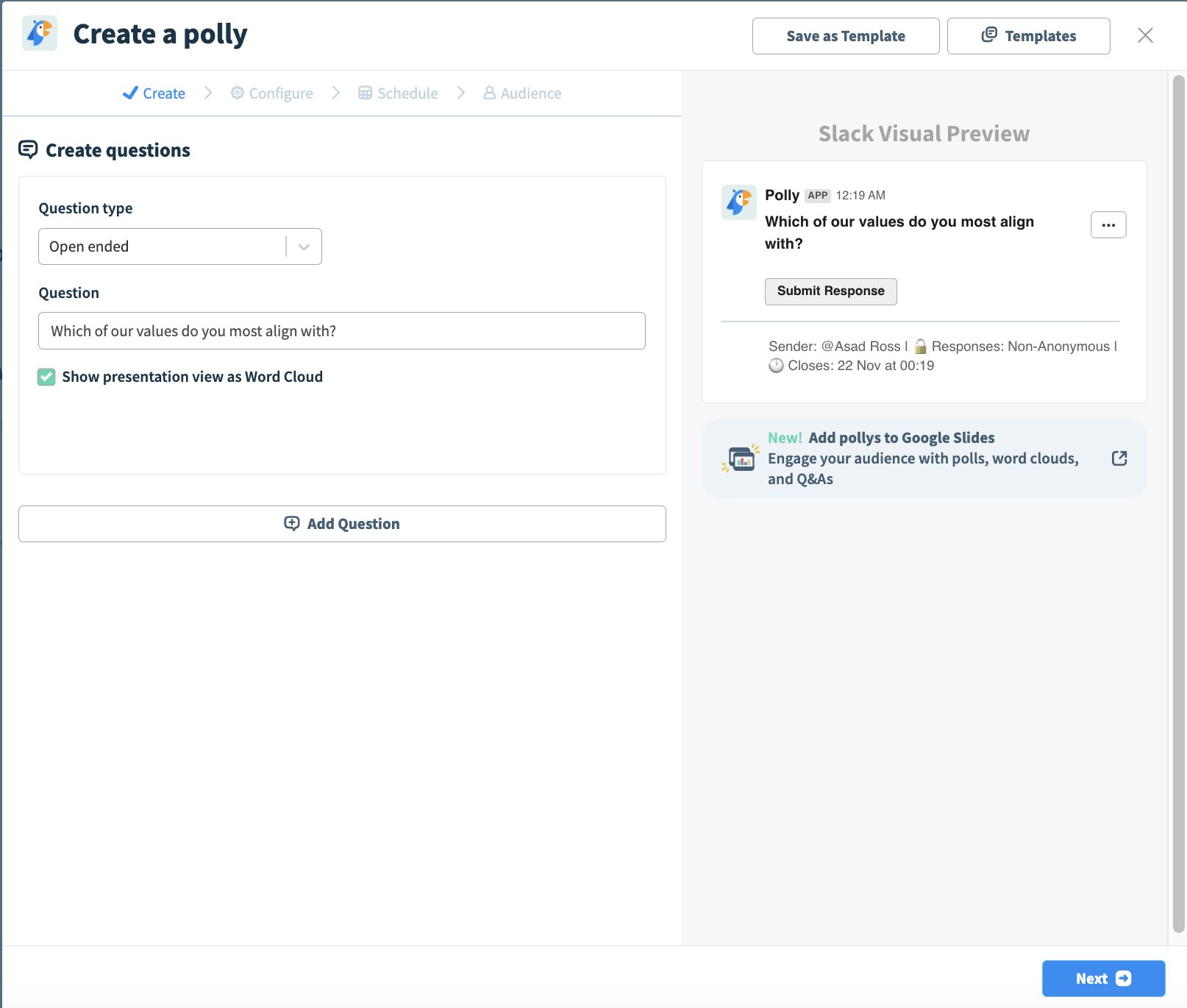 Polly for Microsoft PowerPoint