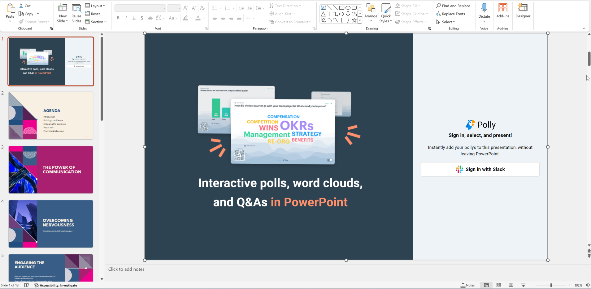 Polly for Microsoft PowerPoint