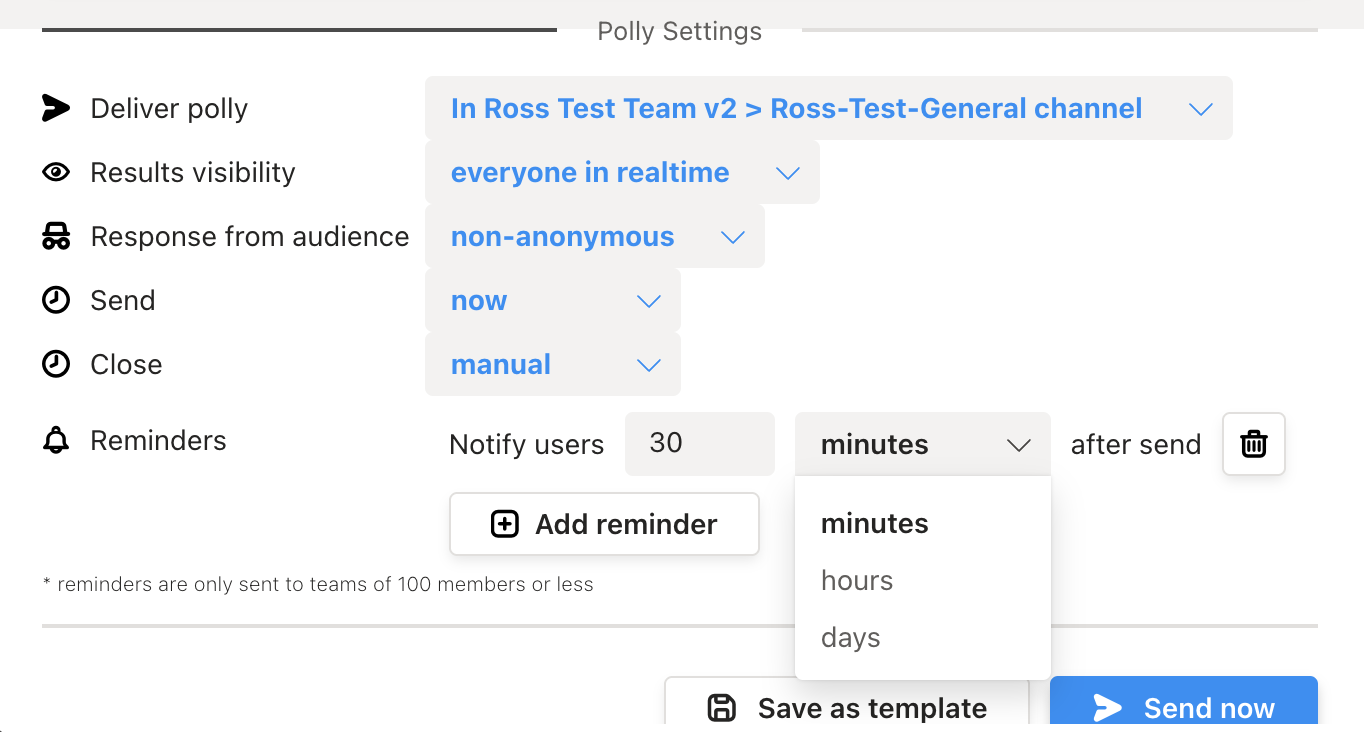 Creating Pollys in Teams