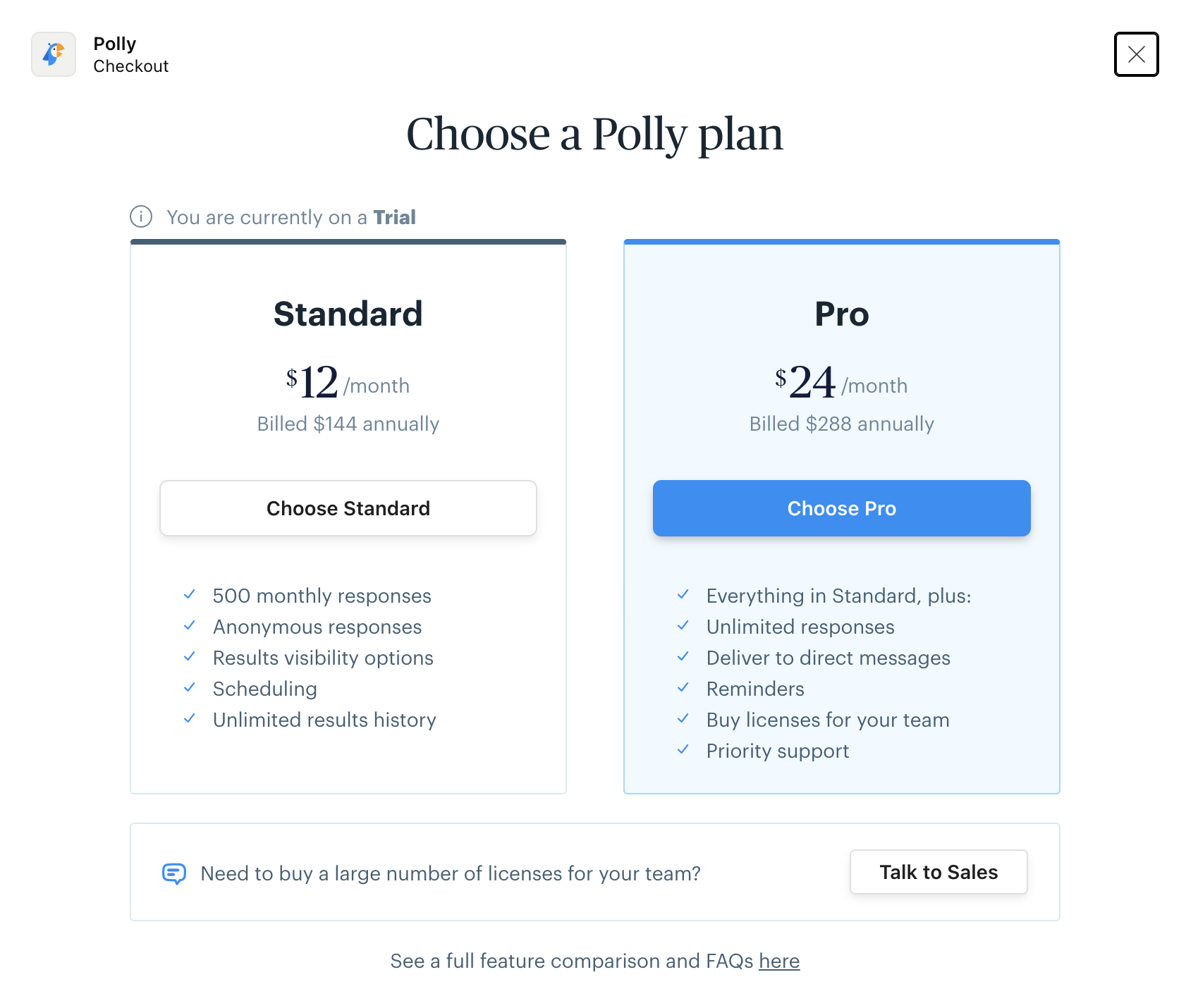 Buying a Polly Subscription