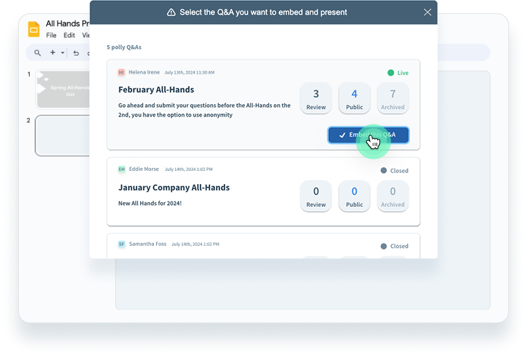 All the power of Polly, now in your slides.