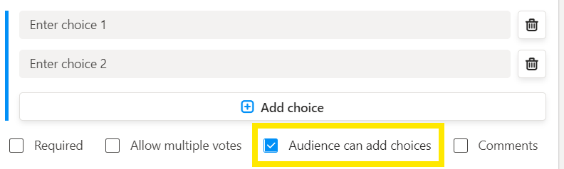 Available Settings and Features