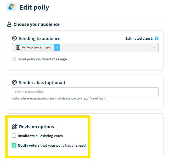Editing a published Polly