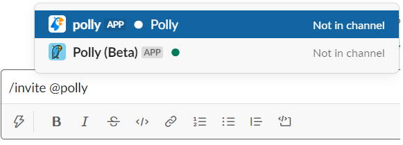 Using Polly in a Private Channel
