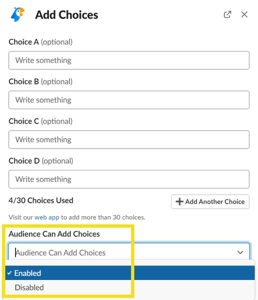 Creating Pollys in Slack