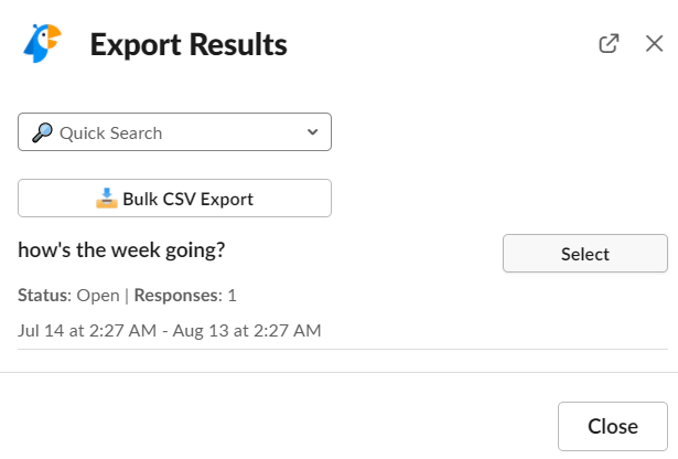 Exporting Results