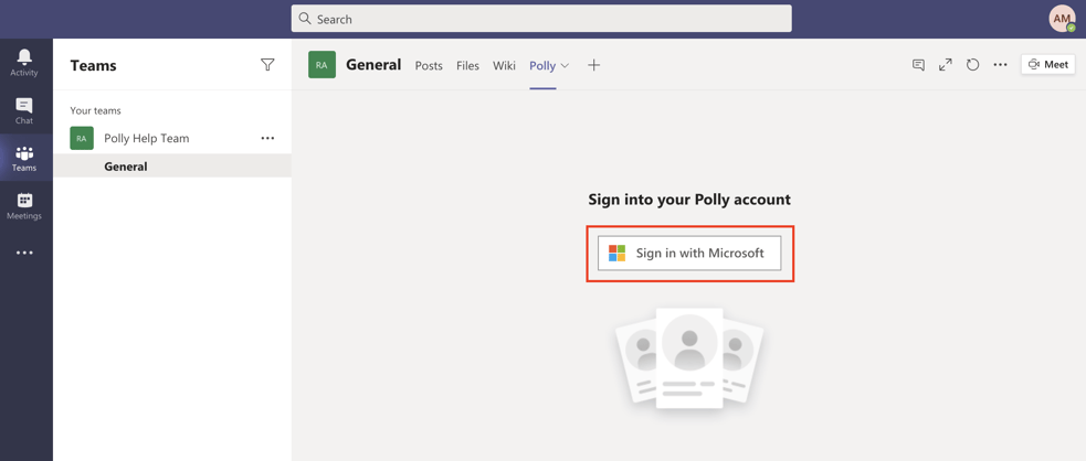 Installing Polly in Teams