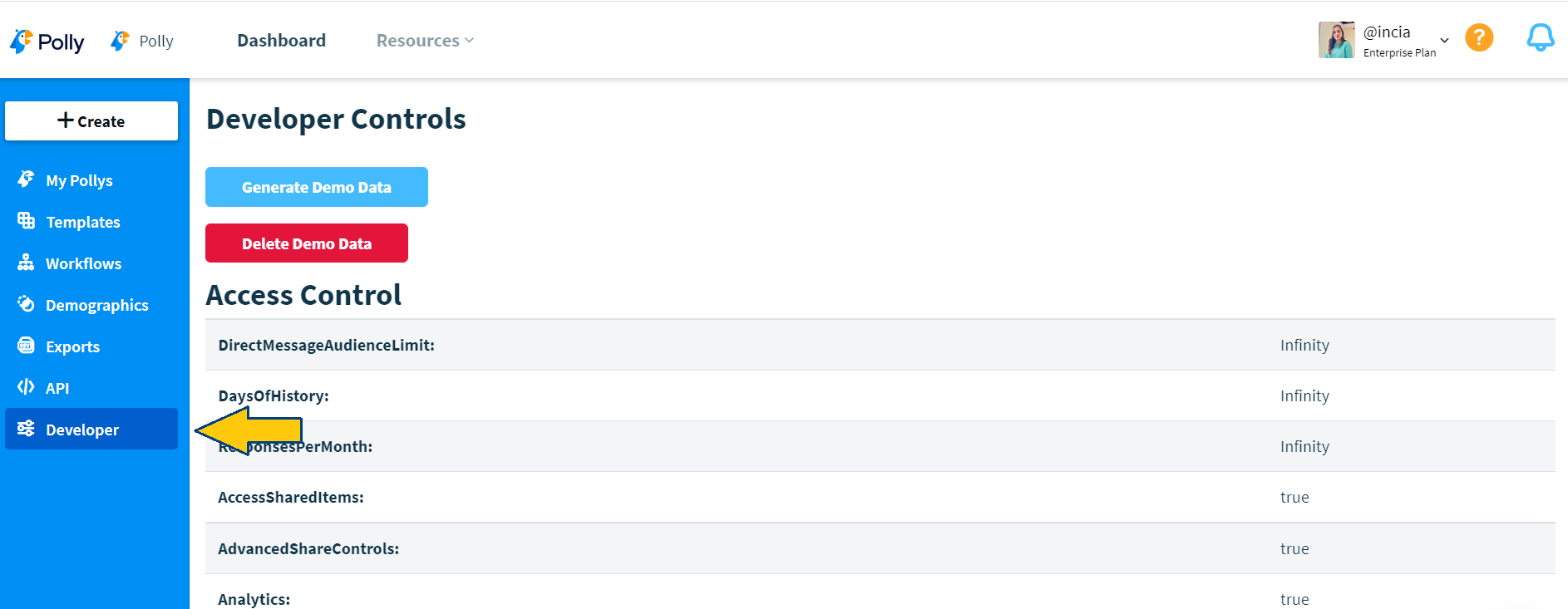 What is Polly Web App Dashboard