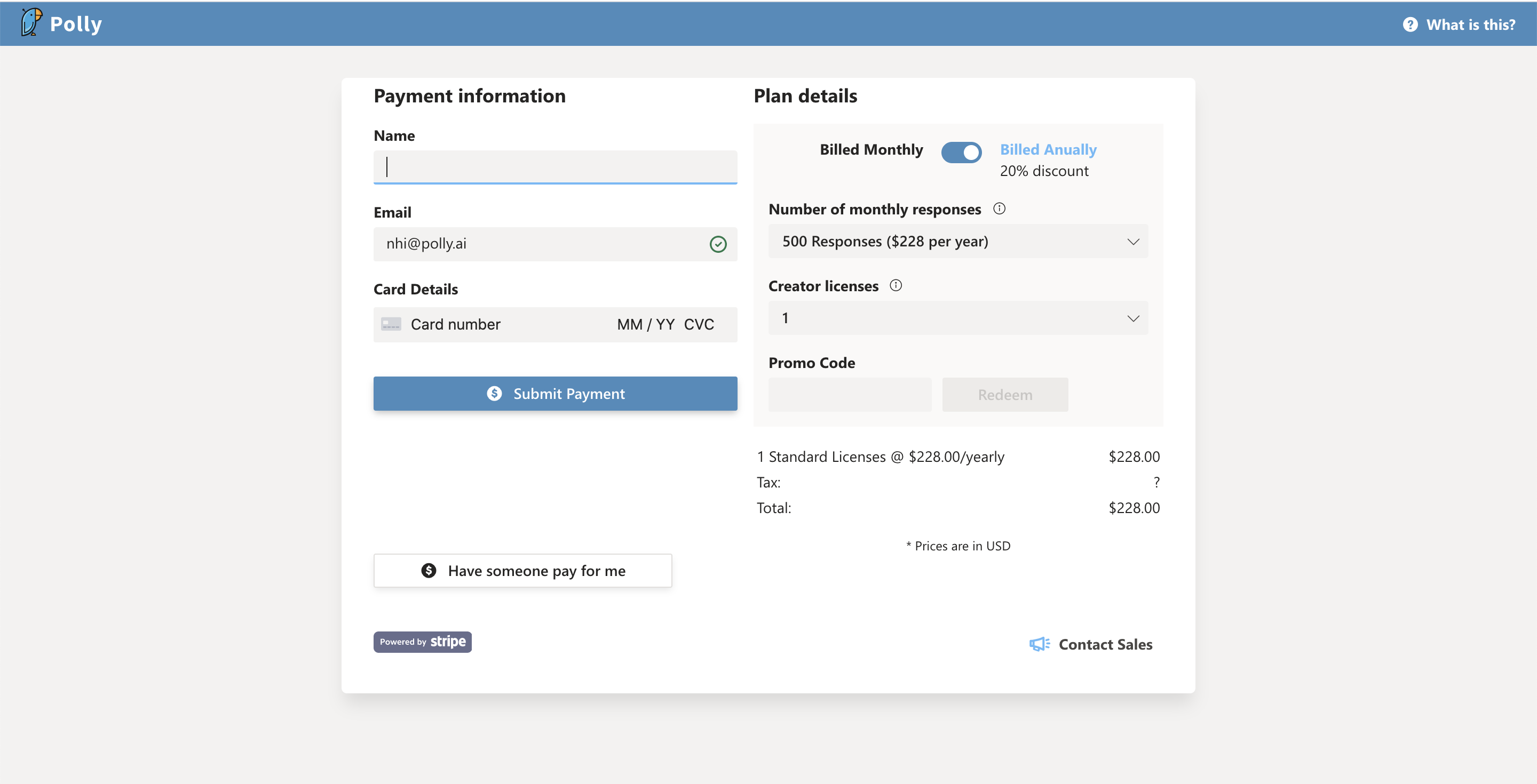 Buying a Polly Subscription